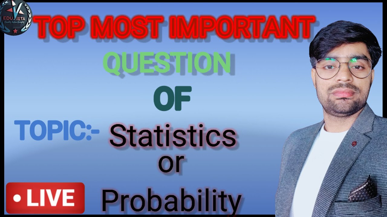 Important Questions of Statistics & Probability for CBSE Board - YouTube