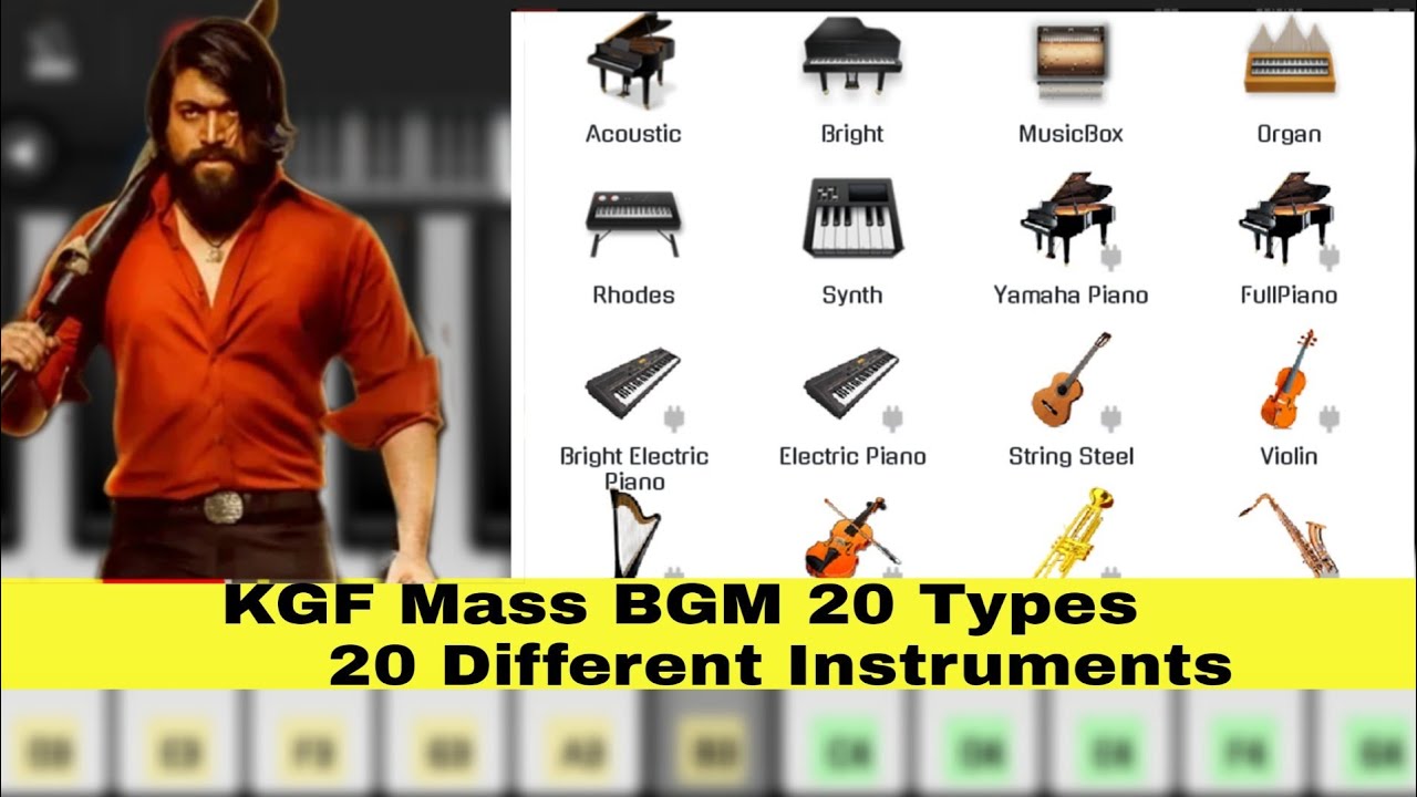 KGF BGM IN PIANO || KGF Theme BGM 20 In Different Instruments || KGF ...