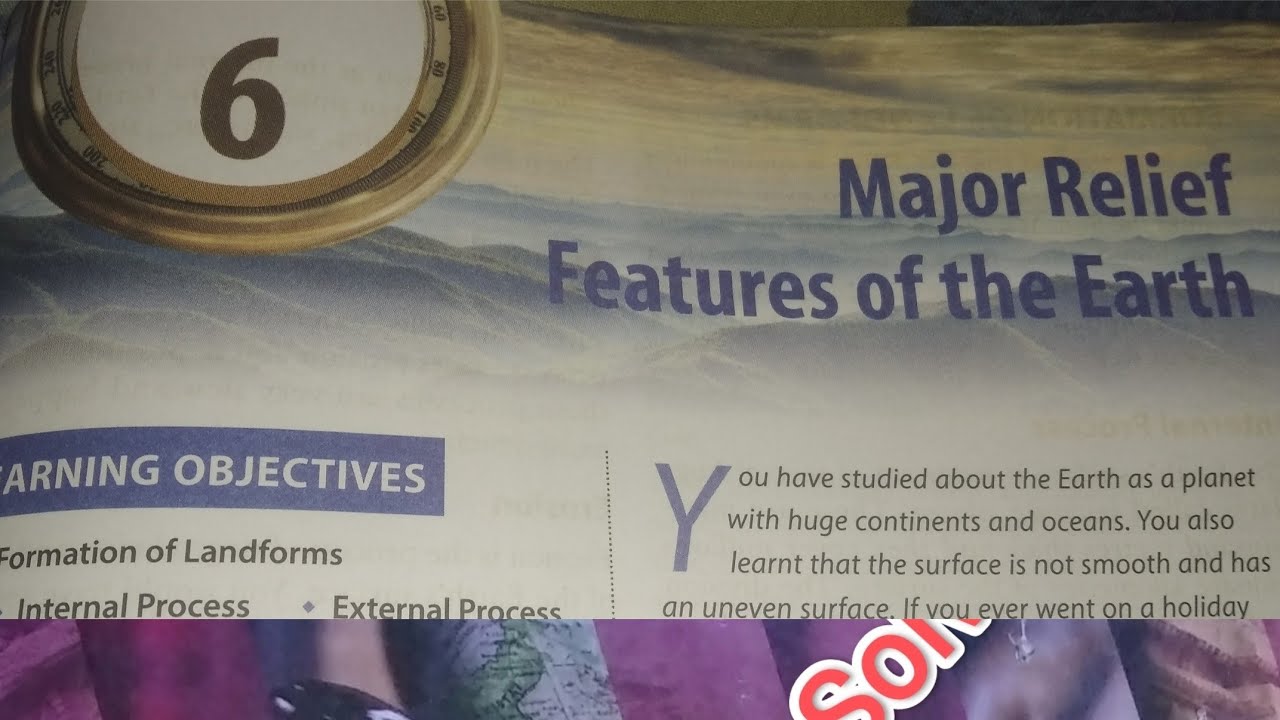 Major relief features of the earth class-6 All Objective Suman Gupta Ch ...