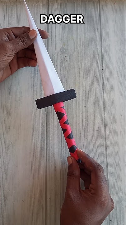 DAGGER ORIGAMI TUTORIAL| HOW TO MAKE PAPER DAGGER CRAFT| STEP BY STEP ...