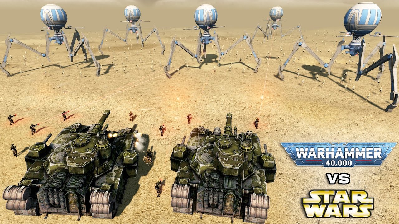 WARHAMMER 40K vs STAR WARS: Imperial Guard vs CIS Battle Droids - Men of War: Assault Squad 2 ...