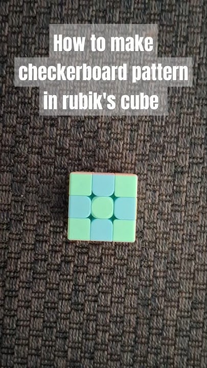 How to make checkerboard pattern in rubik's cube #rubik's cube #shorts #viralshort - YouTube