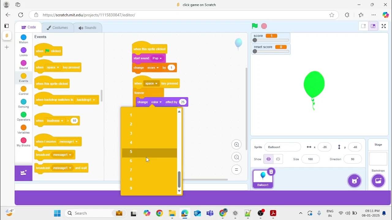 Scratch coding | Basic Game building using #scratch | Clicking game #scratchprogramming # ...