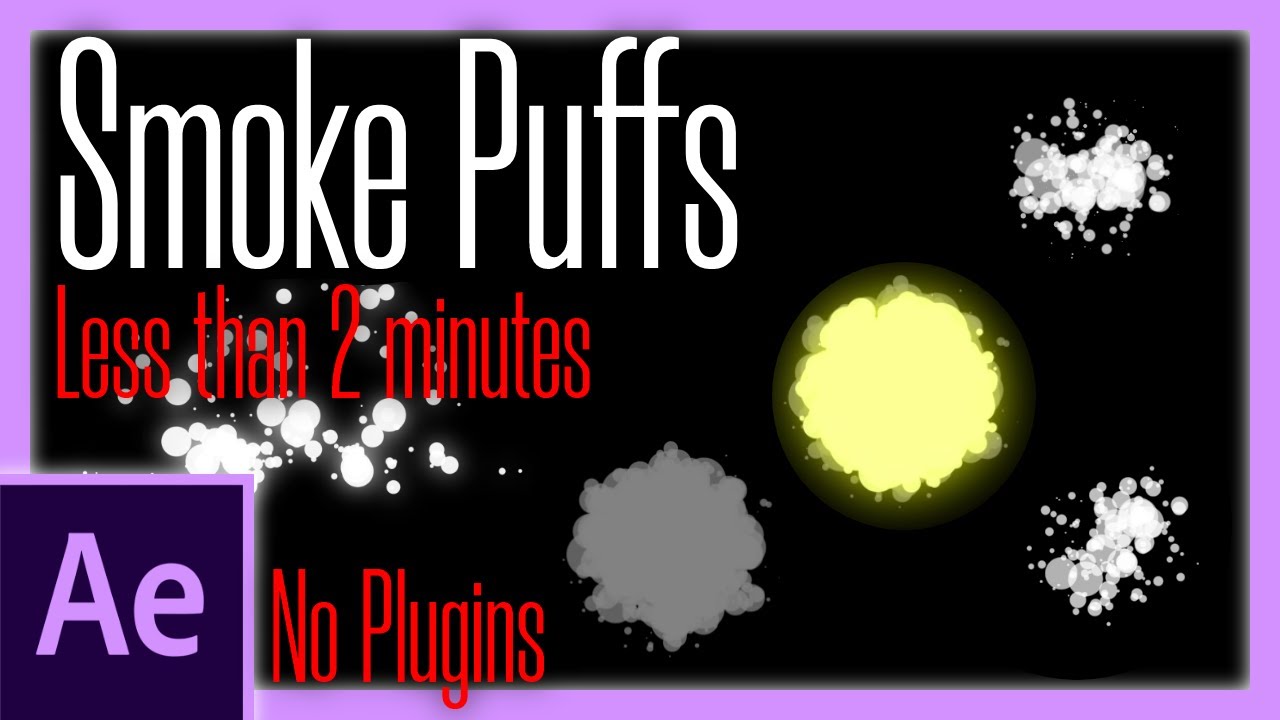Cool & Funky Smoke Puffs Animation in AE (no 3rd party plugin) | After ...