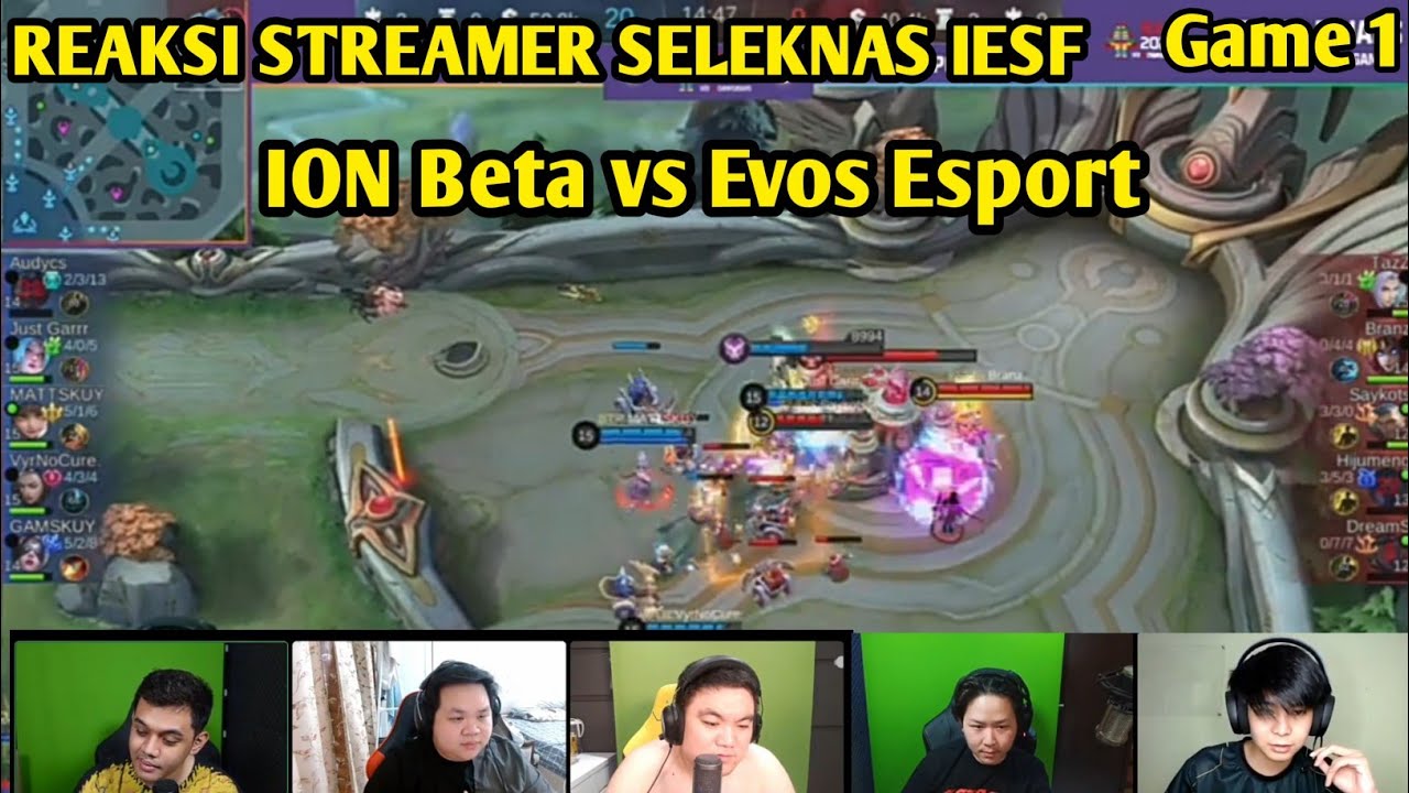 Reaksi Streamer ION Beta vs Evos Esport Seleknas IESF 2022 - YouTube