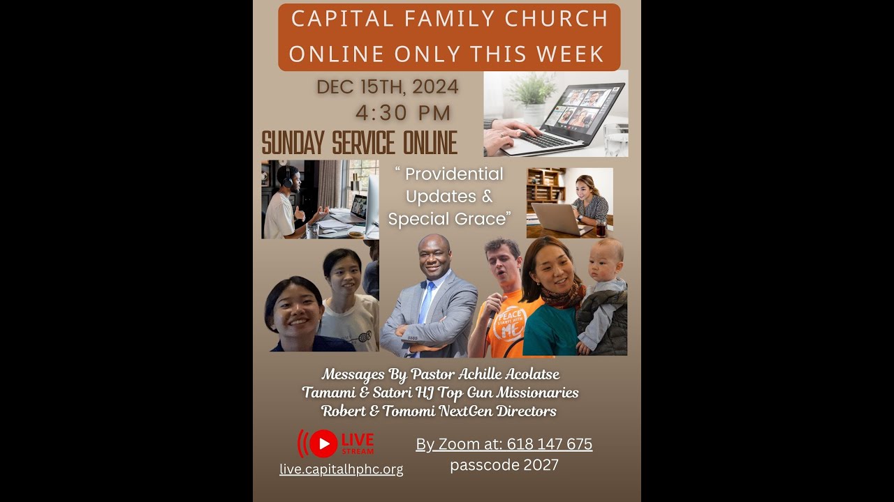 Capital FC METRO Sunday Service 12-15-2024 - Zoom - YouTube