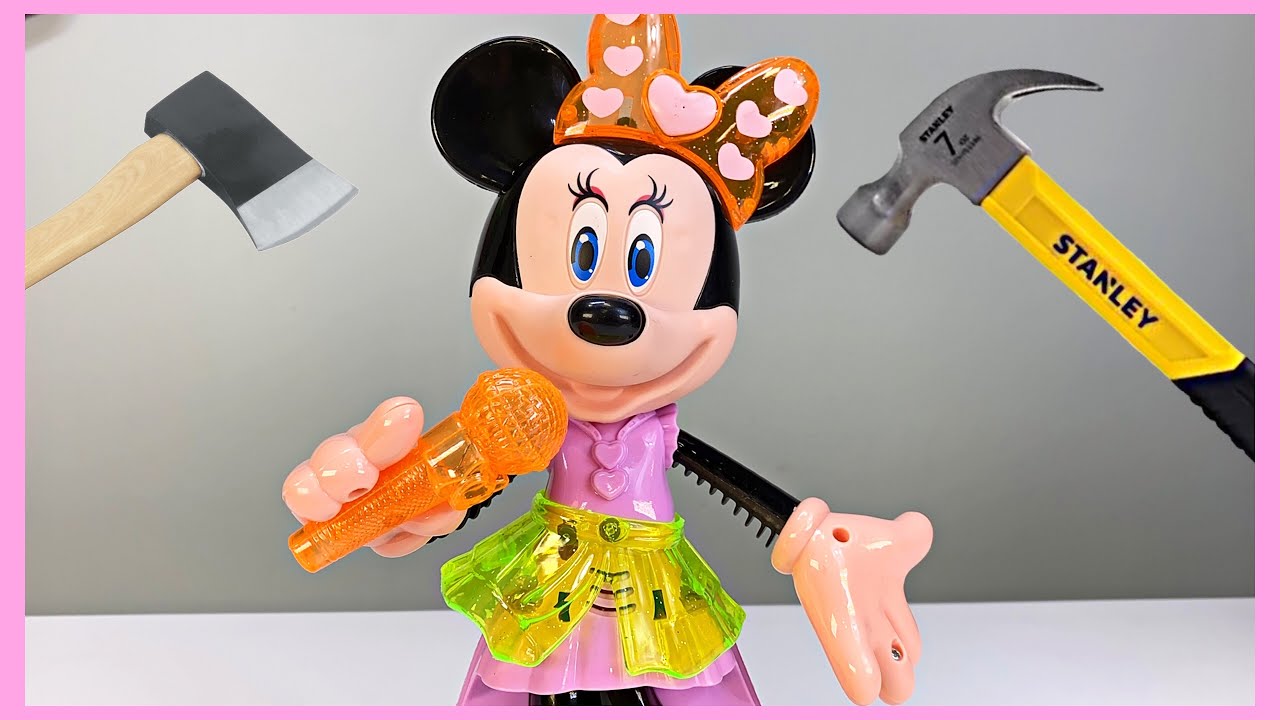 What's inside Minnie Mouse with microphone? - YouTube