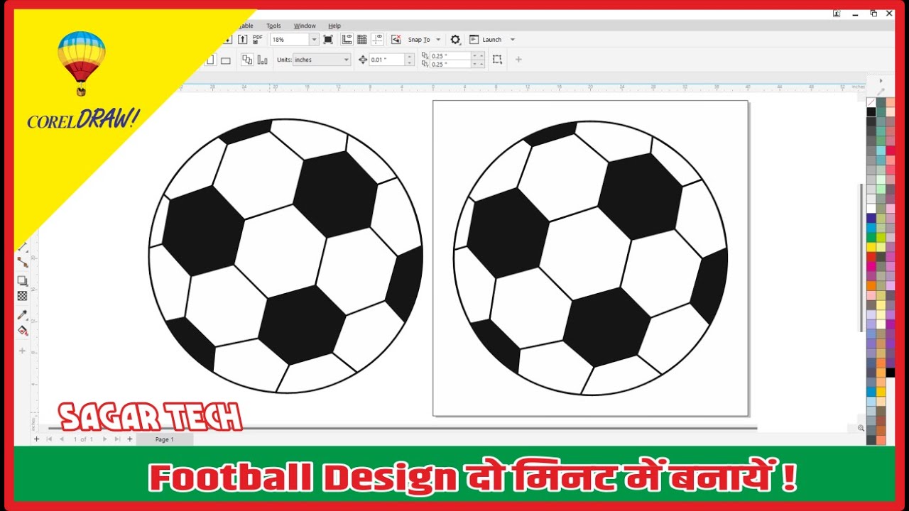 How to Create Football Design in Coreldraw | Professional Designing in ...