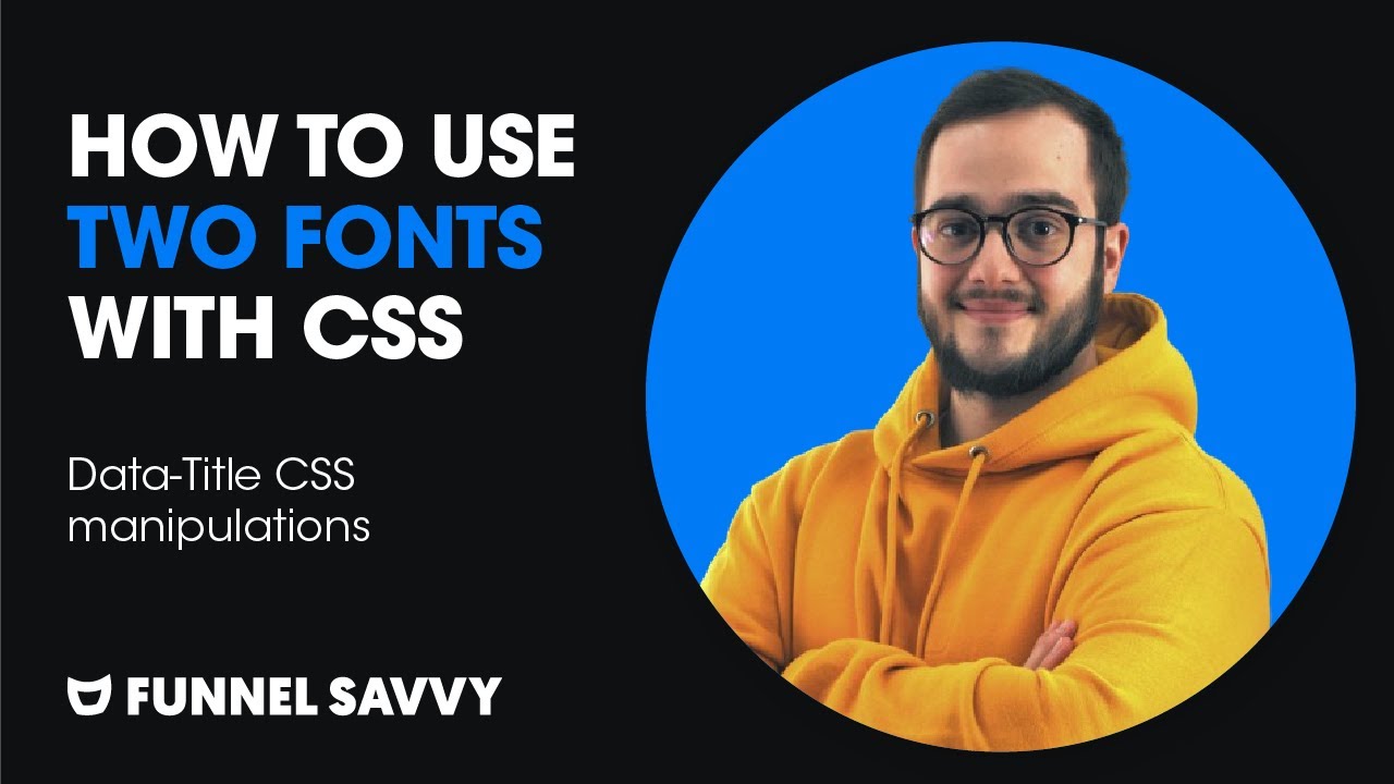 How to use Two fonts using CSS in clickfunnels - YouTube