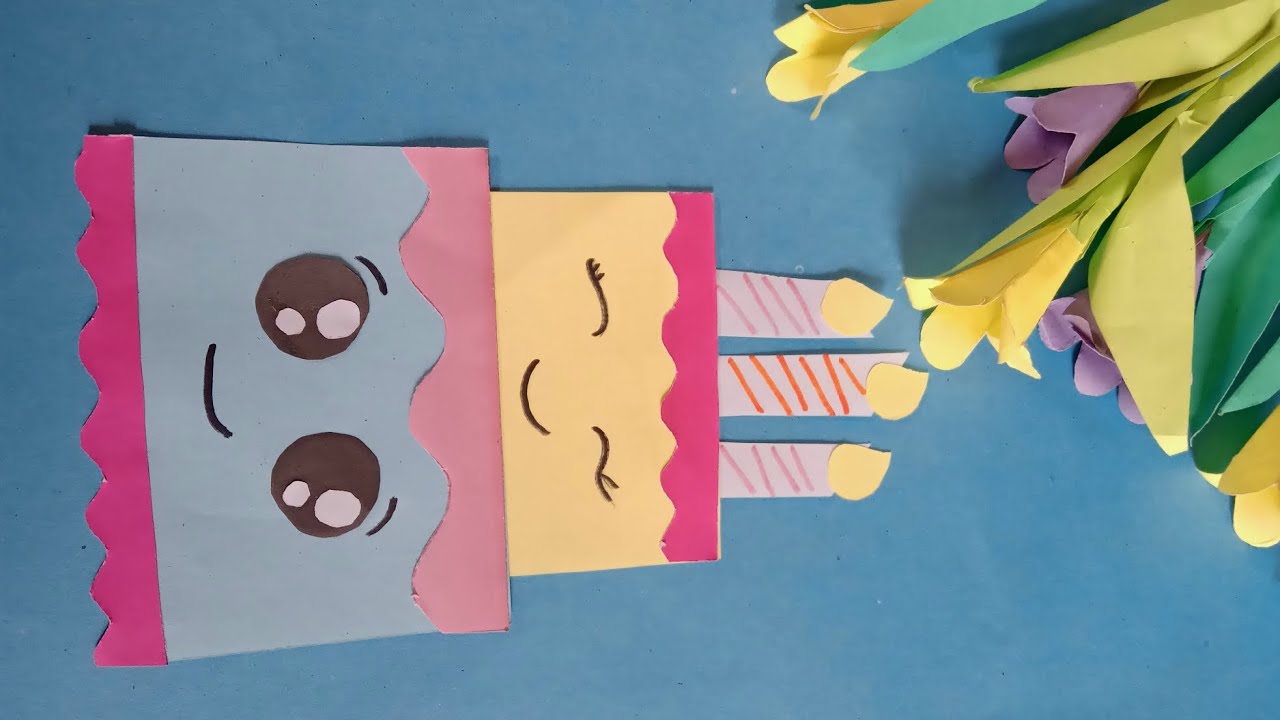 Easy paper craft || How to make a paper cake||cake making tutorial ||🎂 ...