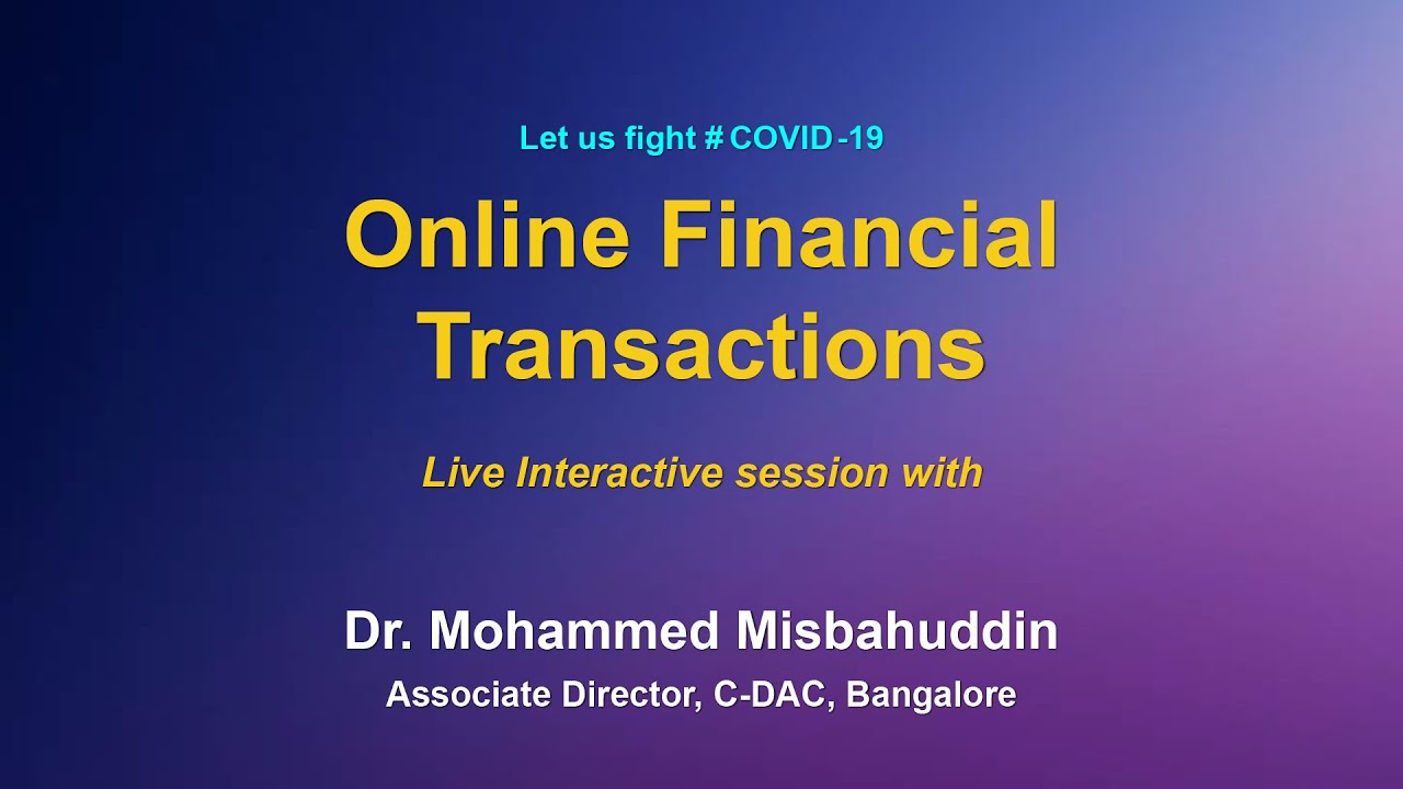 Webinar on ICT Tools: Online Financial Transactions - YouTube