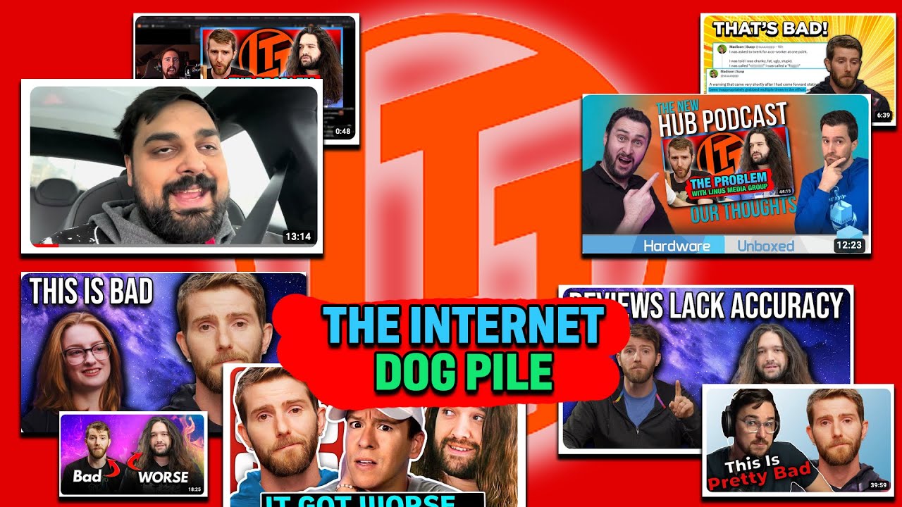 Linus Tech Tips Dog Pile - YouTube