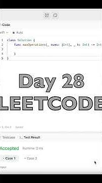 Day 28: LeetCode Problem 1679. - Swift #leetcode #coding #swift #swiftui #challenge - YouTube