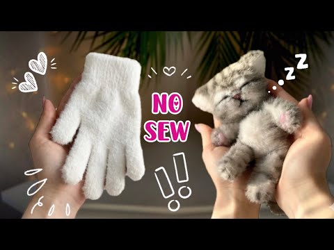 GENIUS IDEA🤩DIY Kitten Tutorial: Anyone Can Make It  🧤🐈 #diy #babyanimals #cute 