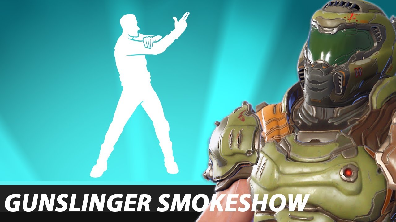 Fortnite emote - Gunslinger Smokeshow - performed by Doom Slayer - YouTube