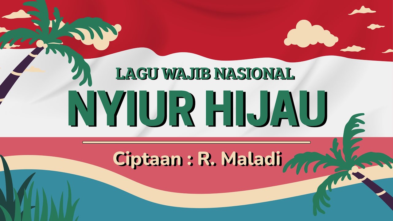 NYIUR HIJAU + LIRIK || Lirik Lagu Wajib Nasional Nyiur Hijau #sekolah # ...