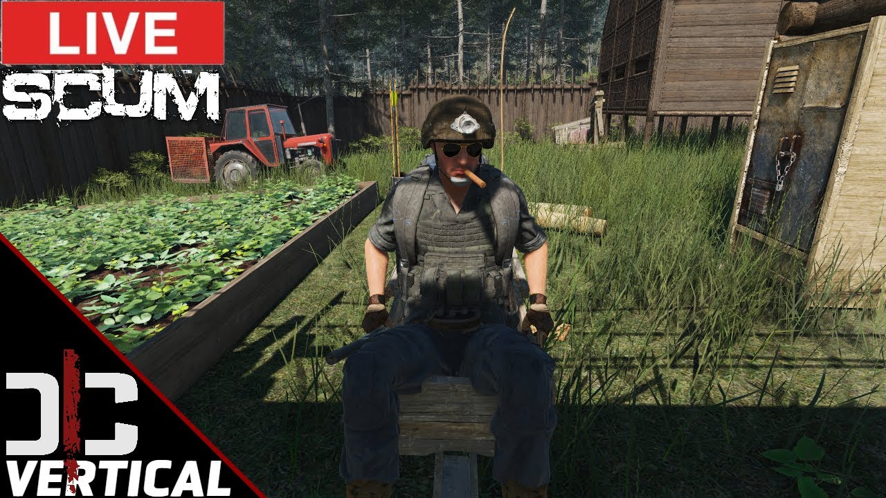 LIVE - SCUM 1.0 - Building our Base and More Dangerous Loot Runs - YouTube