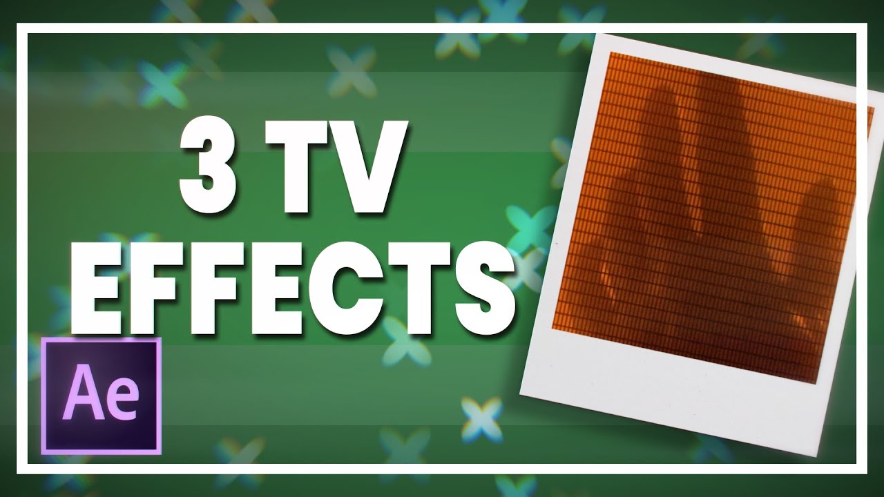 3 TV Overlay Effects || After Effects [Tutorial] - YouTube