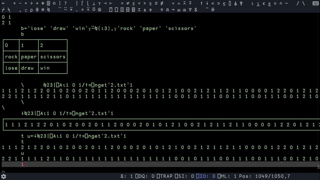 Advent of Code 2022 - Day 2 - Dyalog APL - YouTube