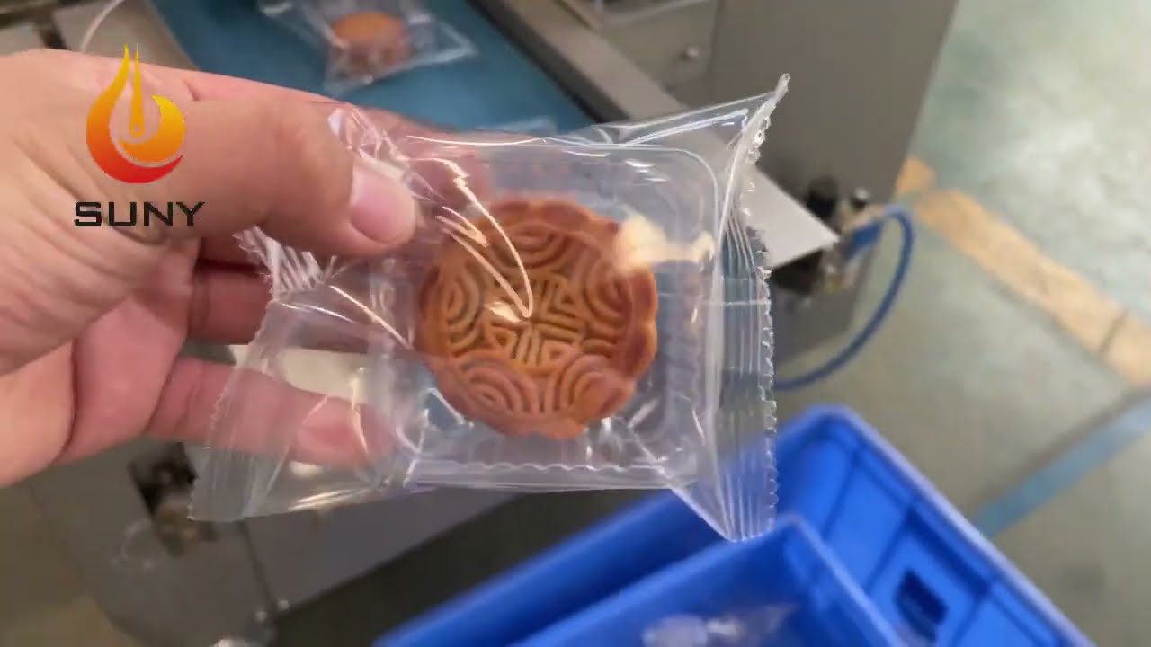 Moon cake packaging machine with tray - YouTube
