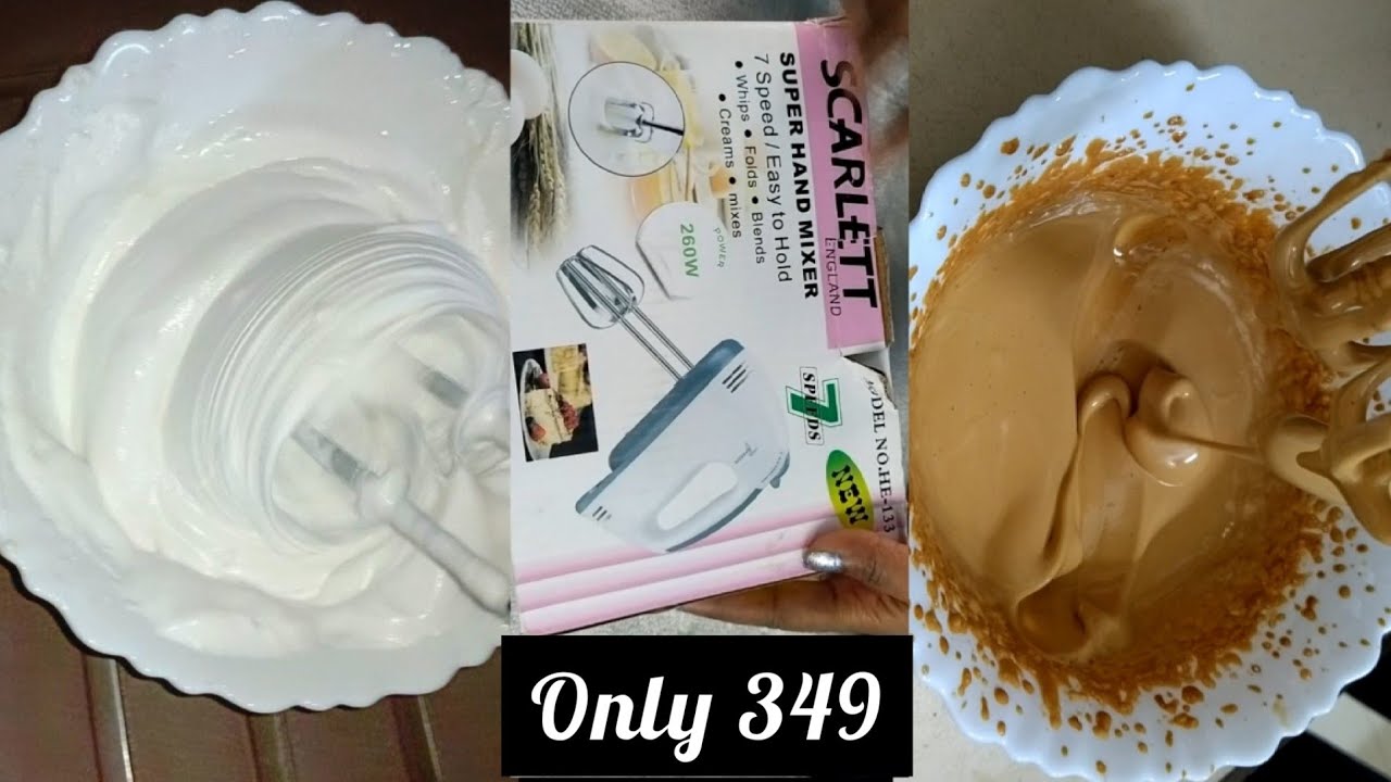 Scarlett Hand Mixer (Electric Blender,260W) Unboxing, Review and Demo ...