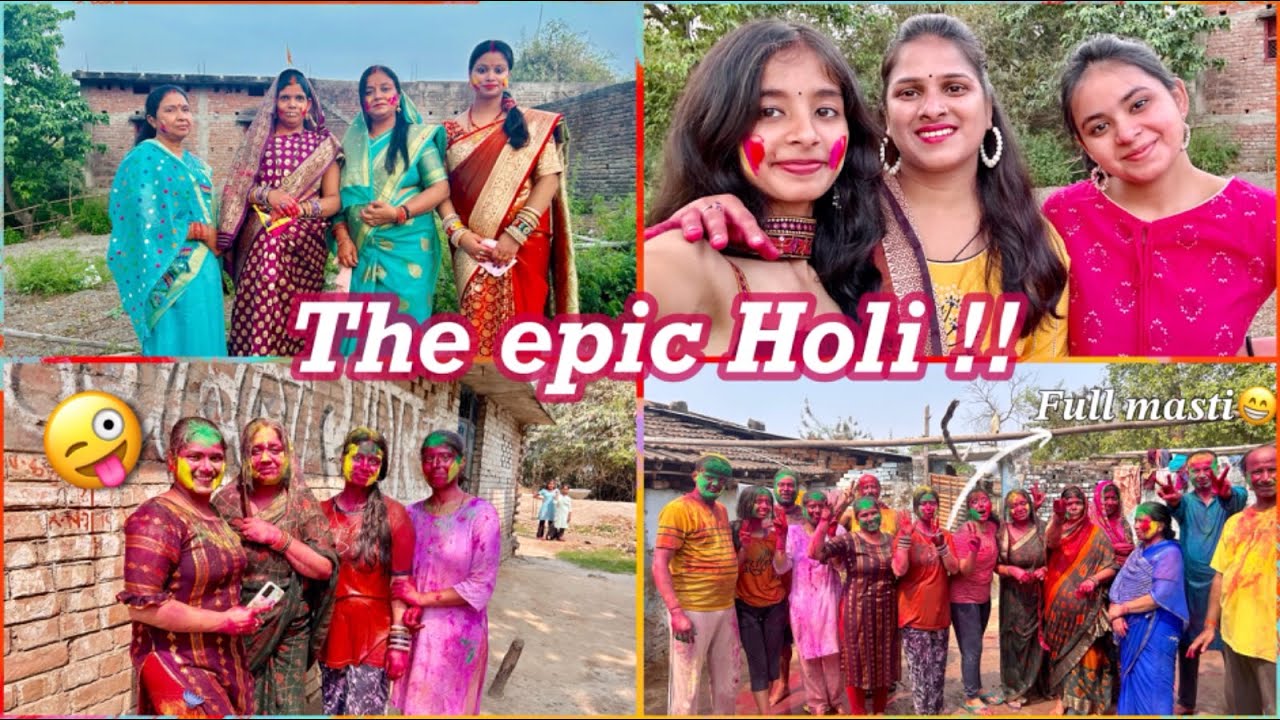 Ashu ko gobar ka rang laga diya 🤣😜 | The epic Holi 2024 😁 | Mumma's ...