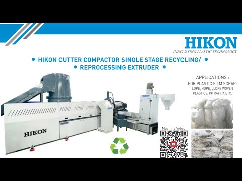 Cutter compactor plastic recycling machine by Hikon India for plastic ...
