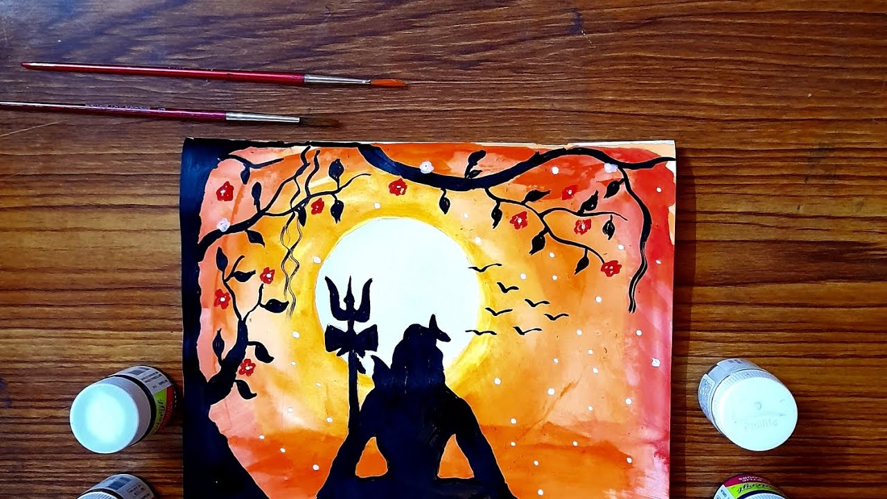 Shivji Water Color Drawing #viral - YouTube