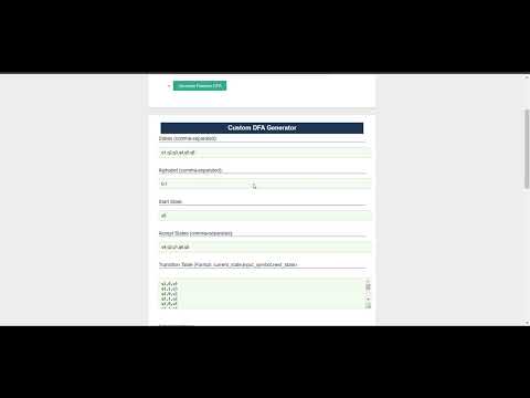 DFA simulator python flask - YouTube
