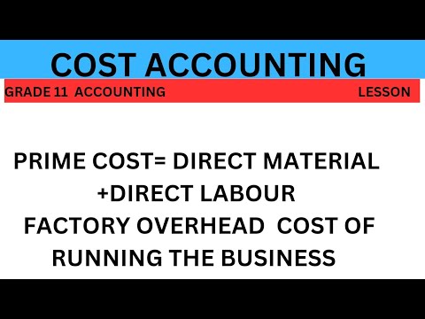 Cost accounting introduction grade 11 - YouTube