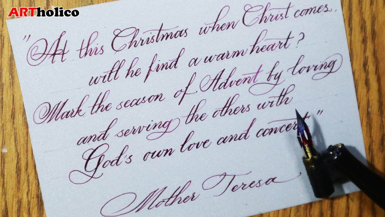 Calligraphy Handwriting Neat Cursive Font Style - YouTube