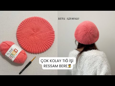 👩‍🎨ÇOK KOLAY TIĞ İŞİ ÖRGÜ RESSAM BERE 👩‍🎨