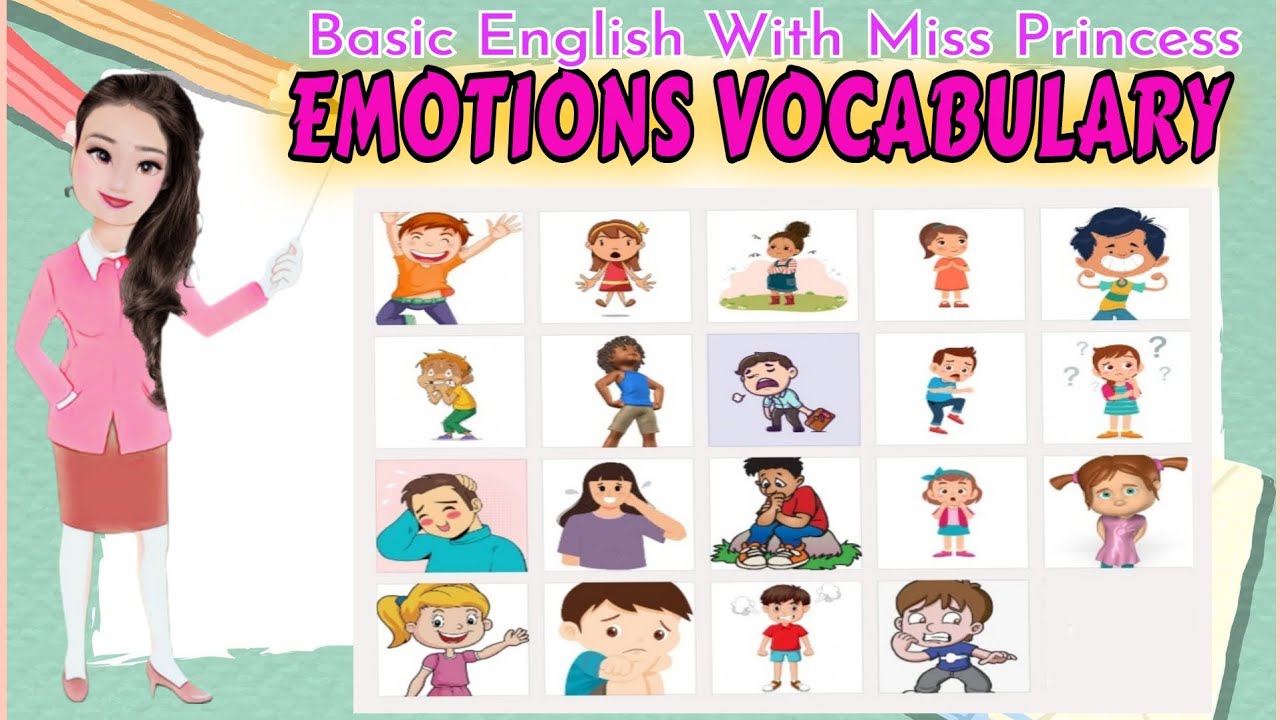 Basic English : EMOTIONS VOCABULARY // English Vocabulary // English ...