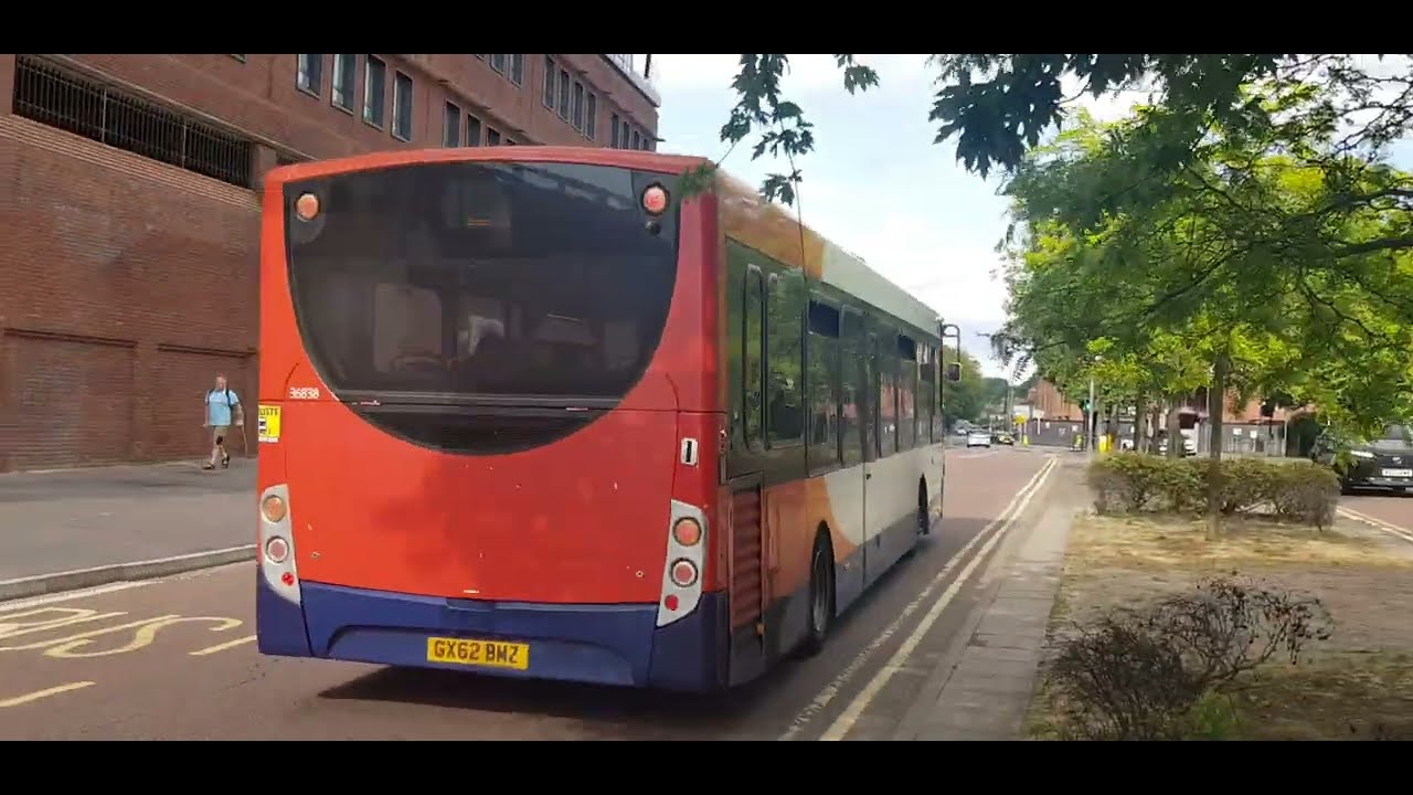 Here is the stagecoach bus 36838 on the number 2 in Camberley Saturday ...
