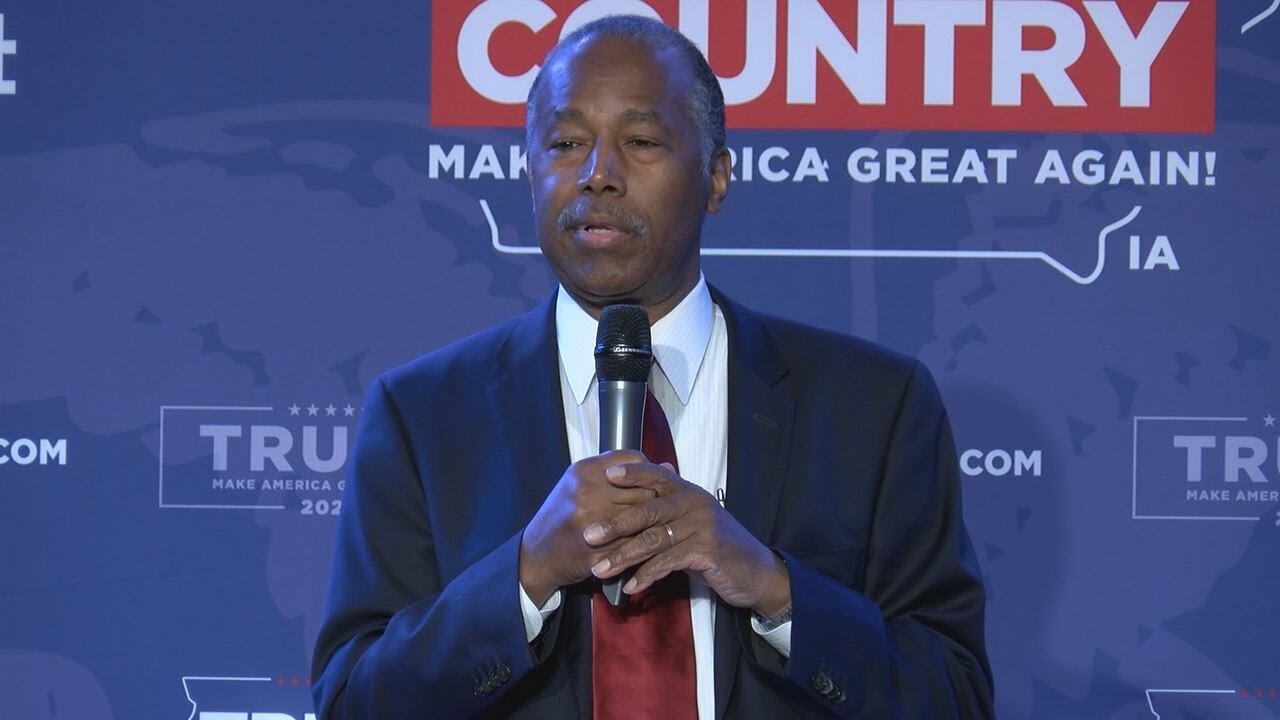Dr. Ben Carson stumps for Trump in Sioux City - YouTube