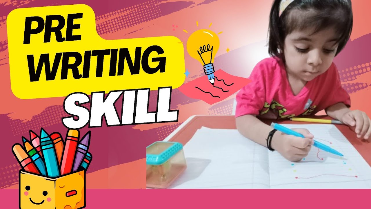 Pre Writing Skill for 3 years old kids.Practice Sleeping lines ...