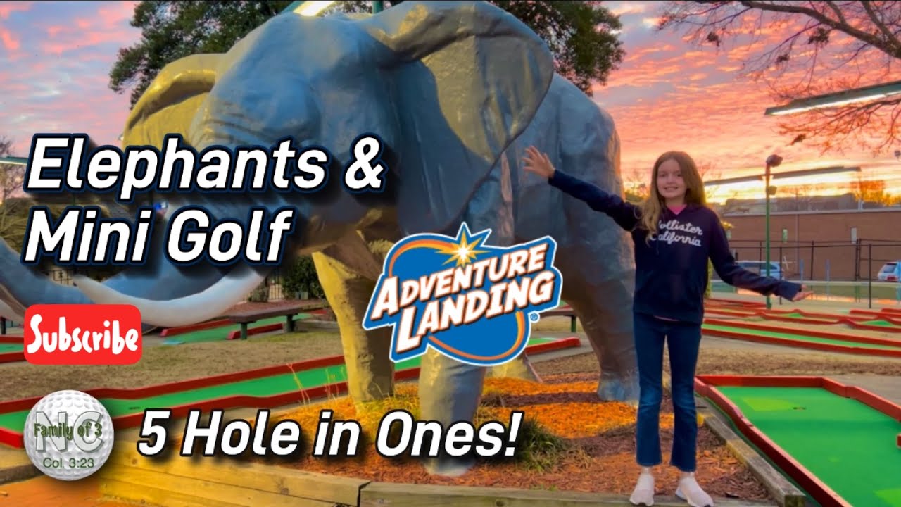 ELEPHANTS and Mini Golf! Daddy & Daughter! 5 Hole in Ones! ⛳️ #minigolf ...