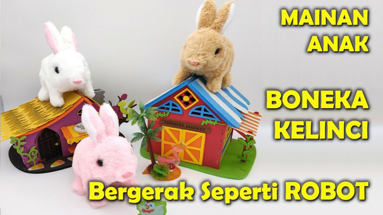 Review Mainan Anak Boneka Kelinci Begerak Melompat, Bersuara & Matanya ...