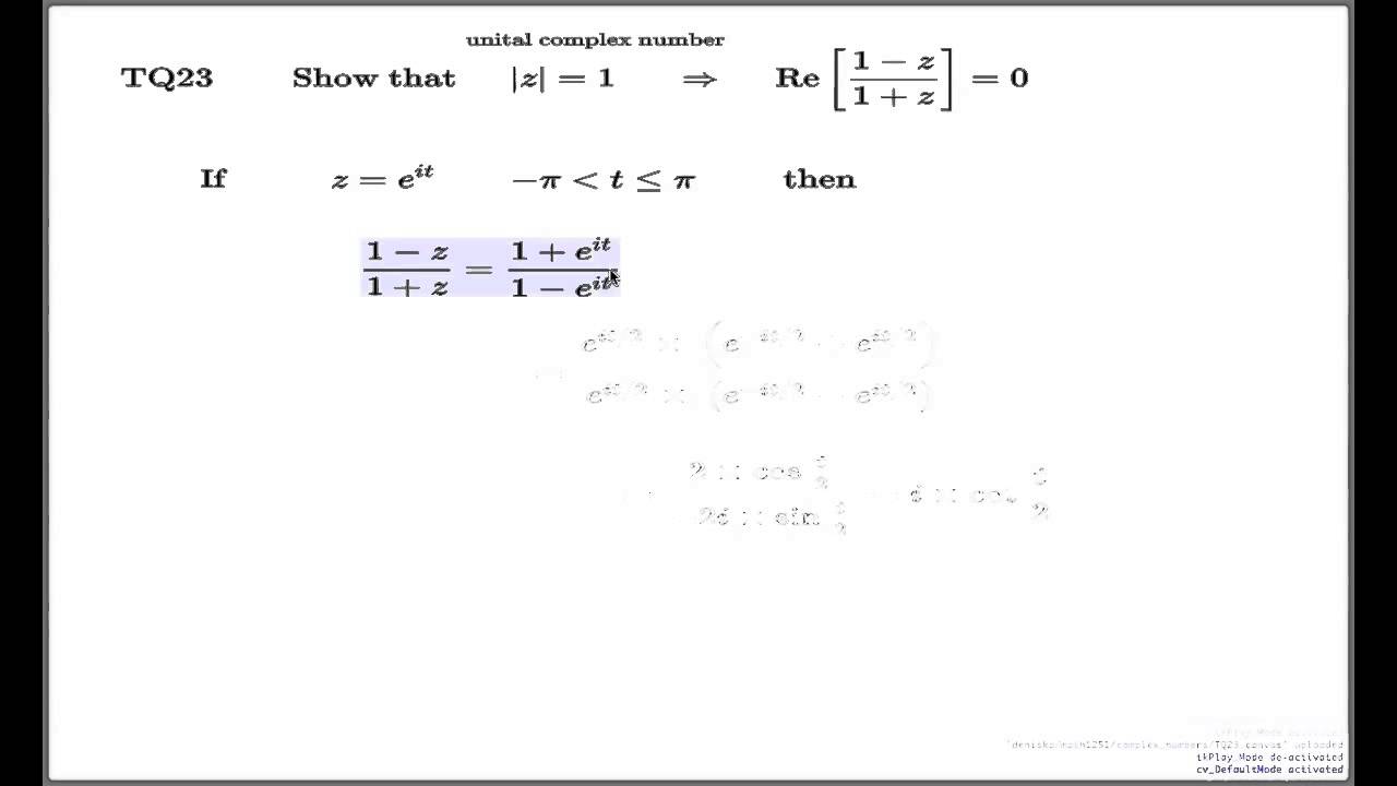 Tutorial Q23 -- Inverse Mobius Transformation - YouTube