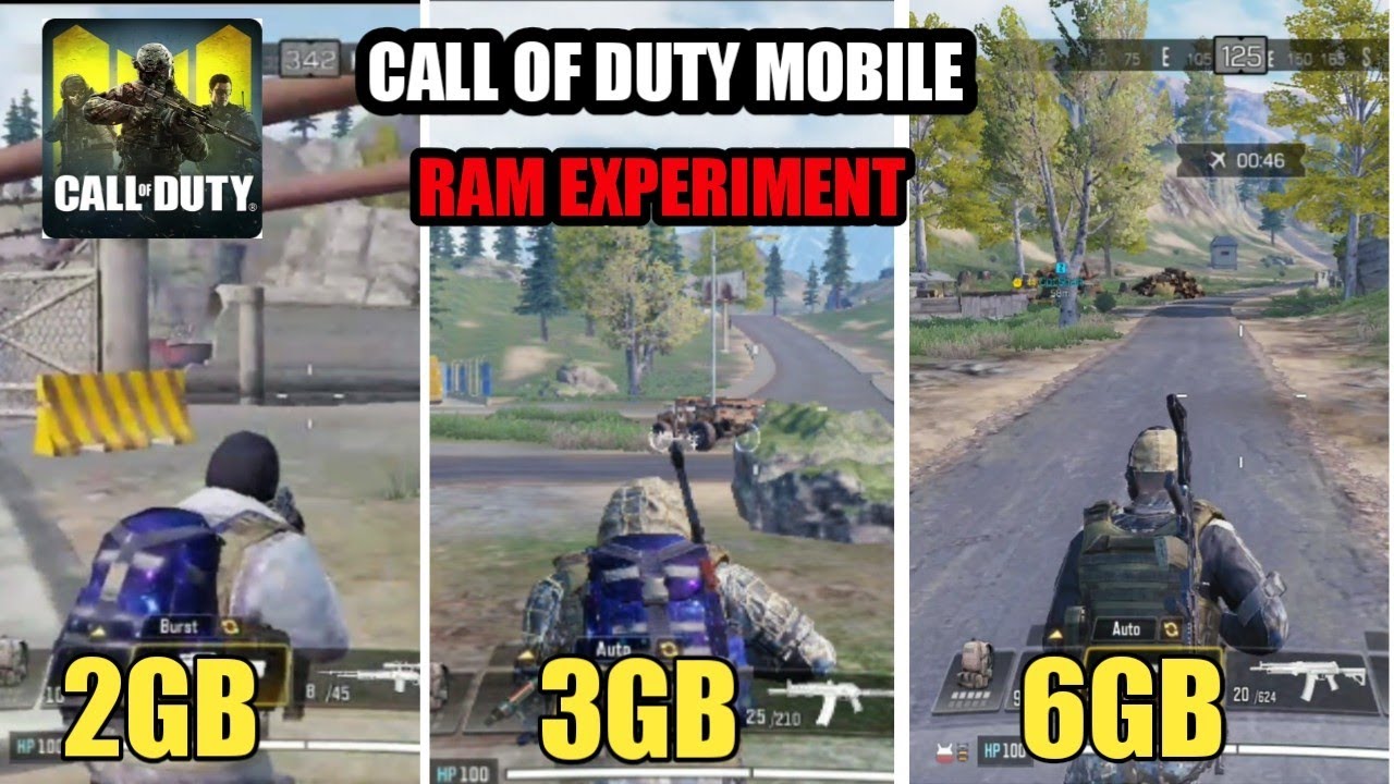 Call Of Duty Mobile RAM EXPERIMENT 2GB VS 3GB VS 4GB VS 6GB - YouTube