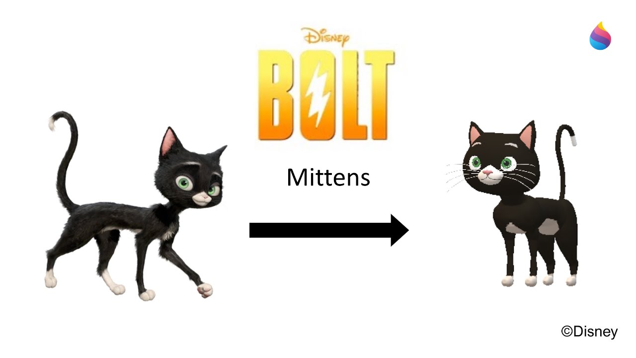 Paint 3D Tutorial: Mittens ~ Bolt (2008) - YouTube