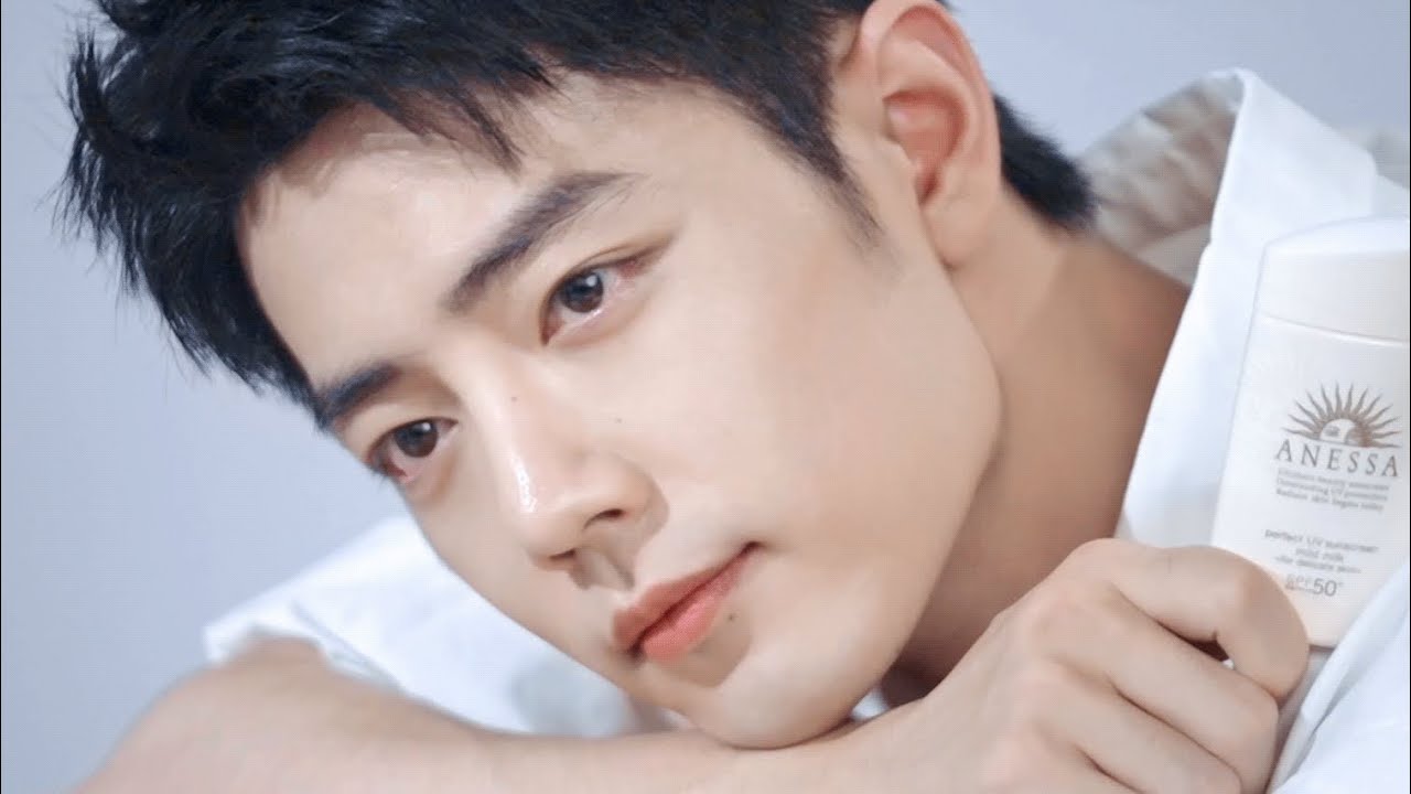 肖战Xiaozhan & 安热沙广告+花絮 ANESSA Ad + BTS：清爽自然不油腻！😁😁 🍃🍃Refreshing, natural ...