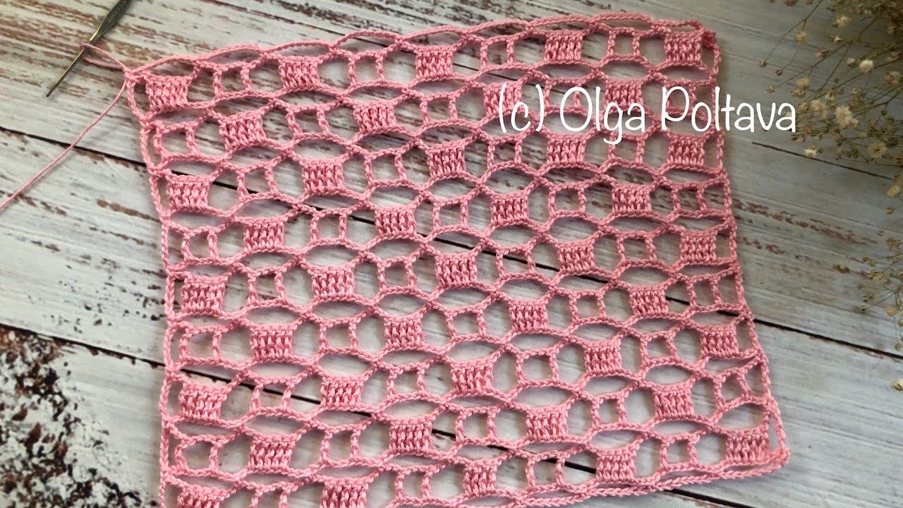 How to Crochet SUPER EASY Open Lacy Stitch for Tablecloth, Table Runner ...