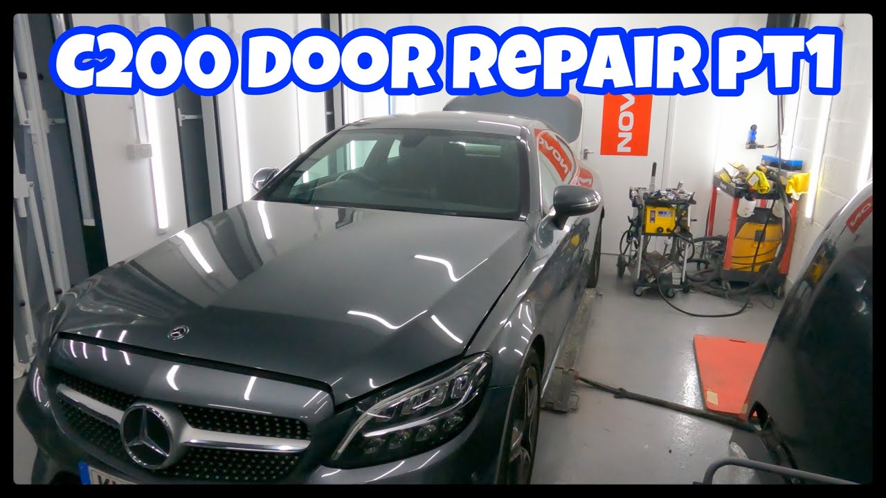 Mercedes c200 door repair pt1 - YouTube
