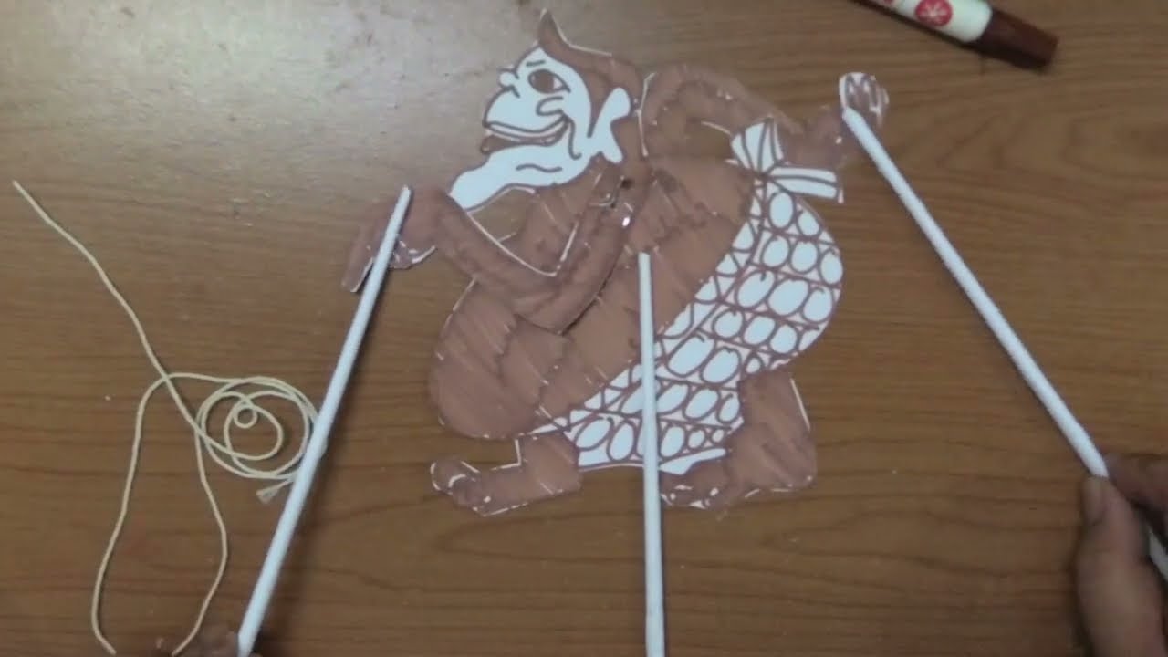 How to make simple wayang kulit using paper : Ki Semar - YouTube
