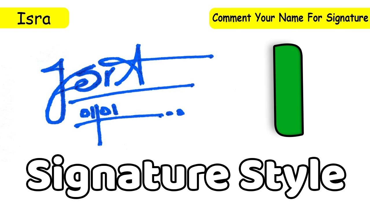 I signature style easy | How to create my name Signature | Isra Name ...