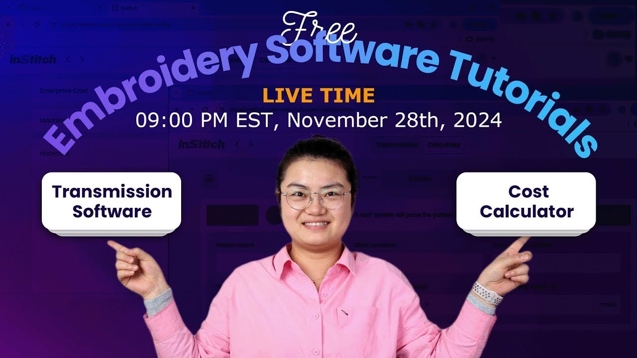 Free Embroidery Software Tutorial Transmission Software And Cost Caculator Youtube