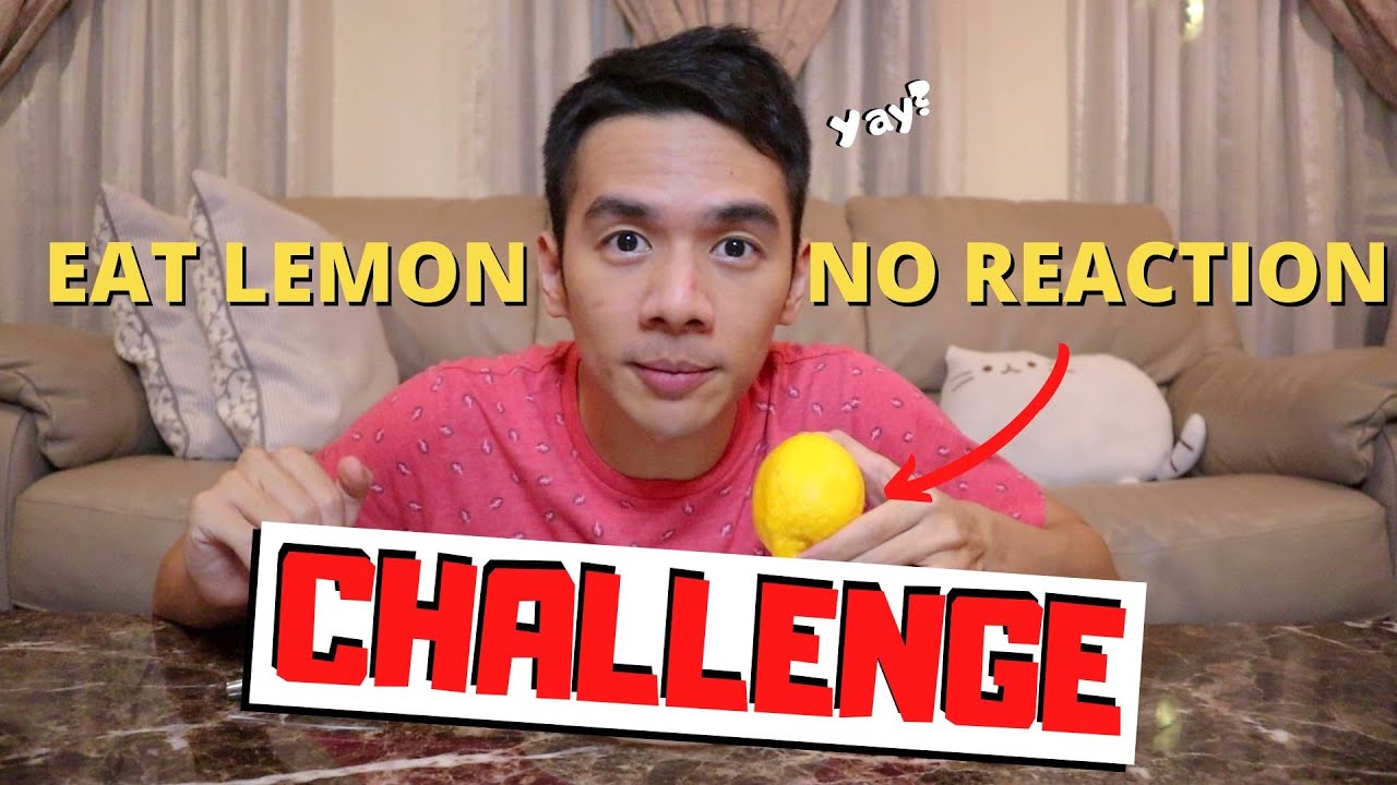 MY ATTEMPT TO CHALLENGE EATING LEMON WITHOUT REACTION | Lemon is sour ...
