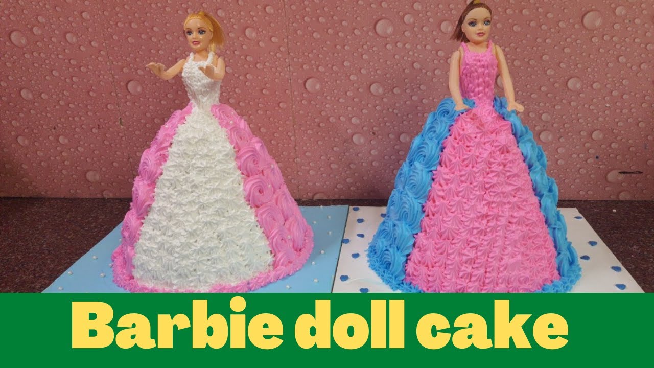 Barbie doll shape cake - YouTube
