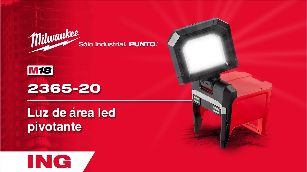 Luz de área Led 2365 - (Ingles) - M18 - MILWAUKEE® - YouTube